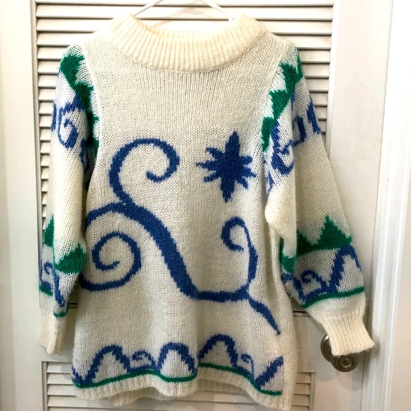 Carducci | Sweaters | Vintage Wide Crew Neck Sweater With Gorgeous ...